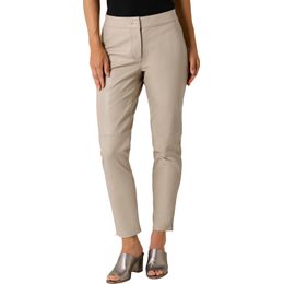 Heine Damen Lederhose aus Lamm-Nappa beige Gr&ouml;&szlig;e 46