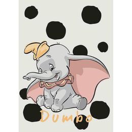 Komar Bild &raquo;Dumbo Dots&laquo; Disney 1 Stk. tlg. Wandbild zur Dekoration im Kinderzimmer - ohne Rahmen bunt Holz, Papier