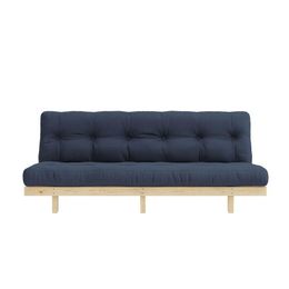 Karup Design Schlafsofa &raquo;Lean 200 Schlafsofa, G&auml;stebett, Sofa mit Futonmatratze&laquo; Inkl. Futonmatratze, Liegefl&auml;che 130x200 cm, FSC zertifizierte Kiefer blau Bezug: 