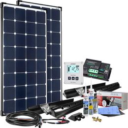 offgridtec Solaranlage &raquo;240W 12V MPPT Premium XL Wohnmobil Komplettset EBL-Option&laquo; High-End Solarmodul schwarz Die Verbindung ist absolut wasserdicht 