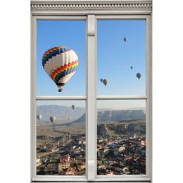 queence Wandsticker &raquo;Hei&szlig;luftballons&laquo; Wandsticker, Wandbild, selbstklebend, 3D, Fenster bunt