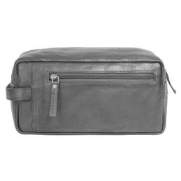 SPIKES & SPARROW Spikes & Sparrow Damen Kulturbeutel &raquo;TOILETRY BAG&laquo; echt Leder schwarz