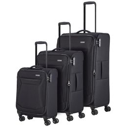 Travelite Herren Travelite Trolleyset &raquo;CHIOS S/M/L&laquo; Kofferset Reisegep&auml;ck Reisekoffer mit erweiterbarem Volumen schwarz