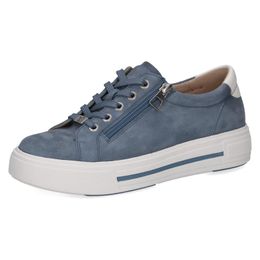 Caprice Damen Plateausneaker , Freitzeitschuh, Halbschuh, Schn&uuml;rschuh mit gepolstertem Schaftrand blau 37,5