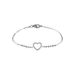 Unike Jewellery Damen UNIKE JEWELLERY Armkette &raquo;MEANINGFUL HEART HERZ, UK.PU.1205.0004&laquo; mit Zirkonia (synth.) silber
