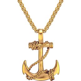 Firetti Herren Kette mit Anh&auml;nger &raquo;Schmuck Geschenk Edelstahl Halsschmuck Halskette Venezianerkette Anker&laquo; gold