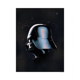 Komar Bild &raquo;Star Wars Classic Helmets Vader&laquo; Star Wars 1 Stk. tlg. Wandbild zur Dekoration im Kinderzimmer - ohne Rahmen schwarz-wei&szlig; Holz, Papier