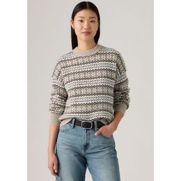 Levi's Levi's Damen Rundhalspullover &raquo;INES SWEATER NEUT&laquo; Materialmix mit w&auml;rmendem Wollanteil braun L (40)