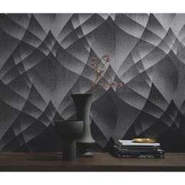 Fashion for walls Vliestapete &raquo;Lumina&laquo; geometrisch gepr&auml;gt Phthalate frei schwarz