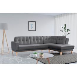 Sit & More sit&more Ecksofa &raquo;Lavida L-Form&laquo; wahlweise mit Kippfunktion und Bettkasten grau 100% PES