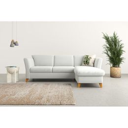 Home Affaire Ecksofa &raquo;Trelleborg L-Form&laquo; Federkern-Polsterung, wahlweise mit Bettfunktion und Bettkasten grau 100% Polyester