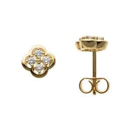 Firetti Damen Paar Ohrstecker &raquo;Schmuck Geschenk Gold 333 Ohrschmuck Blume&laquo; mit Brillant - Krappenfassung gold