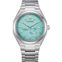 Citizen Herren Automatikuhr Armbanduhr, Herrenuhr, Damenuhr, Titan, Saphirglas, bis 10bar wasserd. silber
