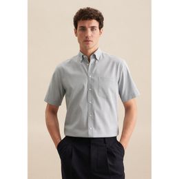 Seidensticker Herren Seidensticker Businesshemd &raquo;Comfort&laquo; Comfort 1/2 Button-Down-Kragen Struktur gr&uuml;n XXL45, normale &Auml;rmell&auml;ngen