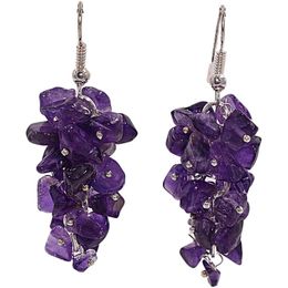 Firetti Damen Paar Ohrhaken &raquo;Schmuck Geschenk Silber 925 Ohrschmuck Ohrringe Edelsteine&laquo; Made in Germany - mit Amethyst bunt