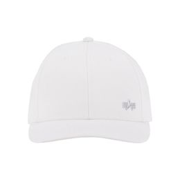 Alpha Industries Herren Baseball Cap &raquo;Metal Label Cap&laquo; wei&szlig;