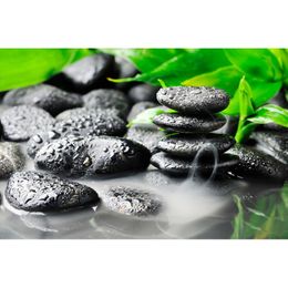 papermoon Fototapete &raquo;Zen Basalt Stones&laquo; glatt bunt Vlies