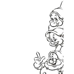 Komar Bild &raquo;Snow White Dwarves&laquo; Disney 1 Stk. tlg. Wandbild zur Dekoration im Kinderzimmer - ohne Rahmen schwarz Holz, Papier