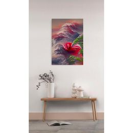 Komar Leinwandbild &raquo;Blossom Wave - Gr&ouml;&szlig;e 40 x 60 cm&laquo; Natur 1 Stk. tlg. Keilrahmenbild mi Echtholzrahmen bunt Holz, Papier