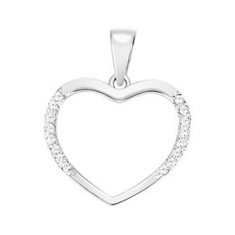 Firetti Damen Kettenanh&auml;nger &raquo;Schmuck Geschenk Silber 925 Halsschmuck Anh&auml;nger Herz "LIEBE"&laquo; () mit Zirkonia (synth.) silber