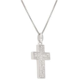 Firetti Damen Kette mit Anh&auml;nger &raquo;Schmuck Geschenk Silber 925 Halsschmuck Halskette Venezianer Kreuz&laquo; mit Zirkonia (synth.) bunt
