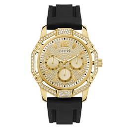 Guess Herren Multifunktionsuhr &raquo;REGAL&laquo; Quarzuhr, Armbanduhr, Herrenuhr, Silikonarmband, Datum schwarz