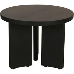 ByLiving Couchtisch &raquo;Round&laquo; 1 Stk. tlg. aus 2,5cm starkem Massivholz schwarz, einzeln oder im Set stellbar schwarz