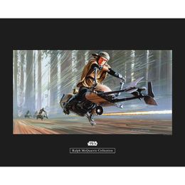 Komar Bild &raquo;Star Wars Classic RMQ Endor Speeder&laquo; Star Wars 1 Stk. tlg. Wandbild zur Dekoration im Kinderzimmer - ohne Rahmen bunt Holz, Papier