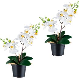 Creativ green Kunstorchidee &raquo;Orchidee Phalaenopsis&laquo; mit real-touch-Bl&uuml;ten wei&szlig; Kunststoff