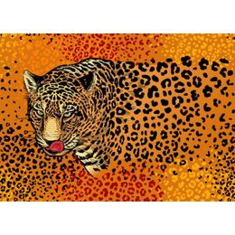 papermoon Fototapete &raquo;ABSTRAKT DESIGN- LEOPARD&laquo; bunt Vlies