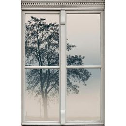 queence Wandsticker &raquo;Nebel&laquo; Wandsticker, Wandbild, selbstklebend, 3D, Fenster wei&szlig;