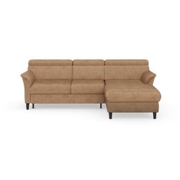 Sit & More sit&more Ecksofa &raquo;Marano L-Form&laquo; inklusive Kopfteilverstellung, wahlweise mit Bettfunktion, Bettkasten braun 100% Polyester