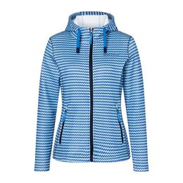 DEPROC Active Damen DEPROC Active Kapuzensweatjacke &raquo;MONICA MEADOWS Women&laquo; in Strickoptik blau 40/42 (M)