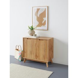OTTO home Sideboard &raquo;Pandrup&laquo; Kommode mit 2 T&uuml;ren und 2 verstellbare Einlegeb&ouml;den, B:80 cm, H:75 cm braun Dekorfolie, Hartfaserplatte, MDF