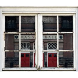 queence Wandsticker &raquo;MASS HALL&laquo; Wandsticker, Wandbild, selbstklebend, 3D, Fenster rot