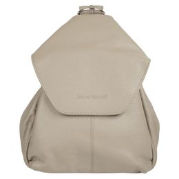 Bruno Banani Damen Cityrucksack echt Leder beige B/H/T: 20cm x 27cm x 12cm, onesize