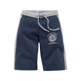 Kidsworld Herren Kidsworld Sweatshorts &raquo;, modische Sweatbermudas&laquo; mit coolem Druck vorn blau 152/158, N-Gr
