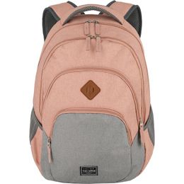 Travelite Unisex Travelite Laptoprucksack &raquo;BASICS Melange&laquo; Freizeitrucksack Arbeitsrucksack Schulrucksack Reiserucksack rosa B/H/T: 31cm x 45cm x 16cm