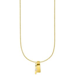Bruno Banani Damen Kette mit Anh&auml;nger &raquo;Schmuck Geschenk Silber 925 Halsschmuck Halskette Ankerkette&laquo; mit Zirkonia (synth.) gold