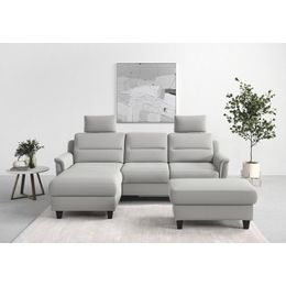 Sit & More sit&more Ecksofa &raquo;Far&ouml; L-Form&laquo; inklusive Federkern, wahlweise mit Bettfunktion und Bettkasten silber