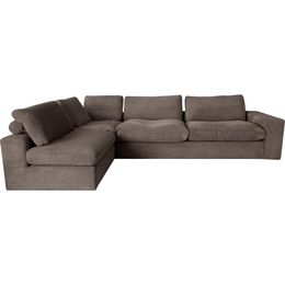Alina Ecksofa &raquo;Sandy&laquo; mit losen Sitz und R&uuml;ckenkissen, in modernem Cordstoff braun Cord GCT (92% Polyester, 8% Nylon)