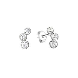 Vivance Damen Paar Ohrstecker &raquo;925/- Sterling Silber rhodiniert Zirkonia&laquo; wei&szlig;