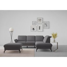 Sit & More sit&more Ecksofa &raquo;Fashion L-Form&laquo; wahlweise mit Kopfteilverstellung und Vorziehsitz, motorisch braun