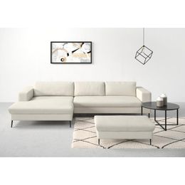 DOMO collection Ecksofa &raquo;Modica, zeitlos und elegant, L-Form&laquo; moderne Optik mit extrabreiter Recamiere, auch in Cord beige