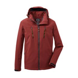 Killtec Herren Softshelljacke &raquo;KOW 163 MN SFTSHLL JCKT&laquo; Wasserdichte Softshelljacke, abnehmbare Kapuze, Fleece-Futter rot M