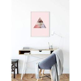 Komar Bild &raquo;Triangles Top Red&laquo; Formen Kunst 1 Stk. tlg. Wandbild zur Dekoration - ohne Rahmen bunt Holz, Papier