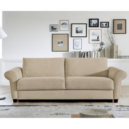 Bali Schlafsofa &raquo;ELISA Dauerschl&auml;fer in 140 und 160er Breite&laquo; komfortabler Ergoflex-Lattenrost beige 92% Polyester, 8% Polyacryl