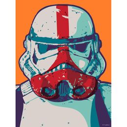 Komar Bild &raquo;Mandalorian Pop Art Stormtrooper&laquo; Disney Star Wars 1 Stk. tlg. Wandbild zur Dekoration im Kinderzimmer - ohne Rahmen bunt Holz, Papier