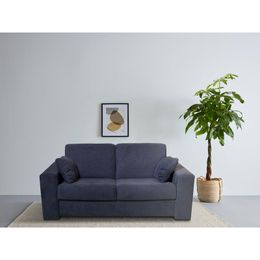 Home Affaire 2-Sitzer &raquo;Roma Matratzenh&ouml;he 14 cm&laquo; Dauerschlaffunktion, mit Unterfederung, Liegema&szlig;e ca 123x198 cm blau 100% Polyester