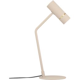 Eglo Tischleuchte &raquo;Caminia LED Tischlampe, beige und gold, GU10, Nachttischlampe mit Spot&laquo; GU10 1 Stk. Tischleuchte - L21 x B17 x H48,5 cm - 1X4,7W 